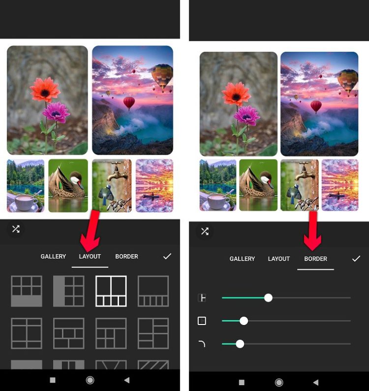آموزش قرار دادن چند عکس در یک قاب با برنامه اینشات - inshot collage ...